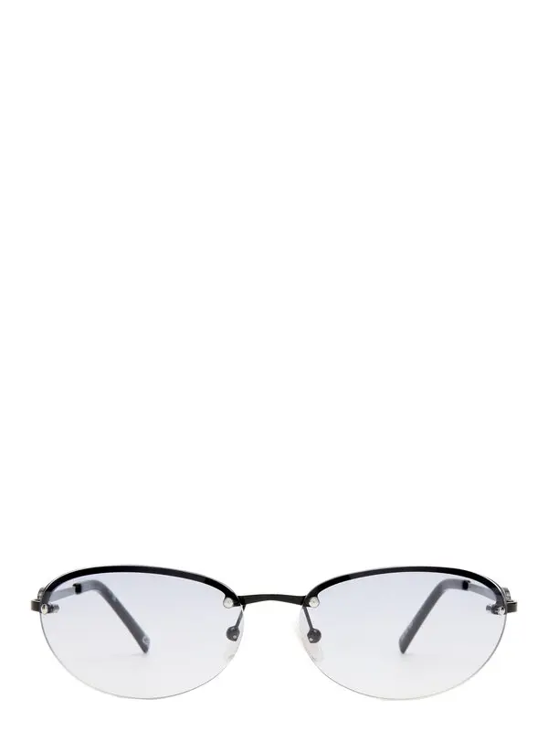 Le Specs Slinky Rimless Sunglasses - Black