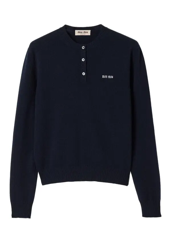Miu Miu Cashmere Sweater - Navy