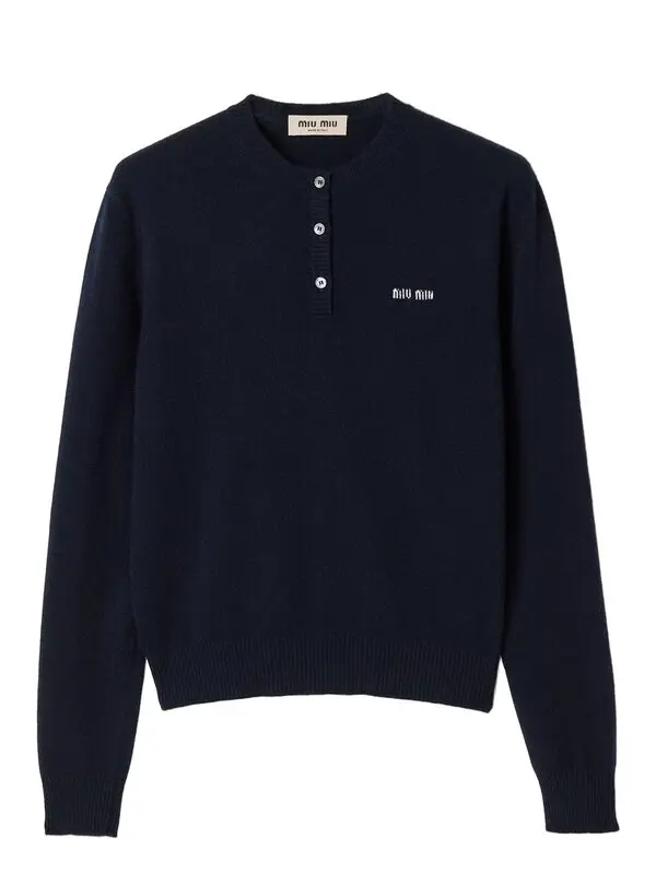 Miu Miu Cashmere Sweater - Navy