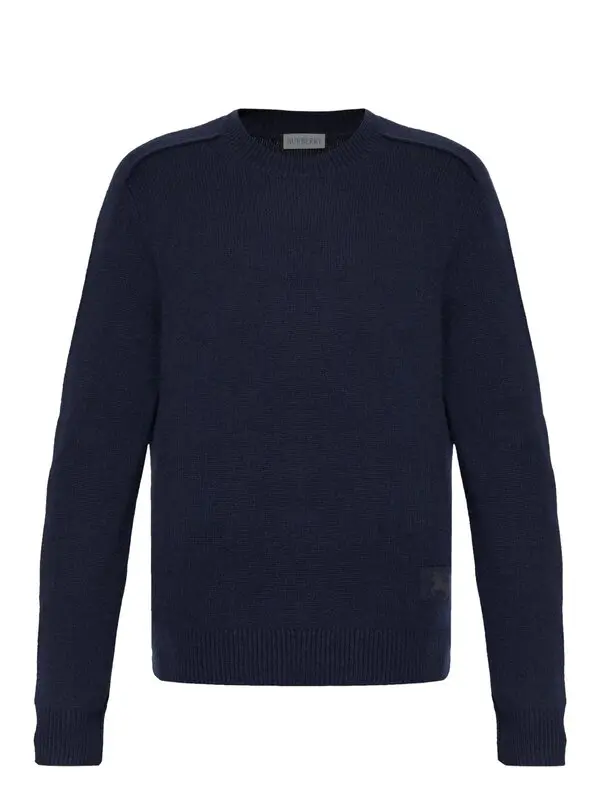 Burberry Cashmere Crew Neck Sweater - Navy Blue