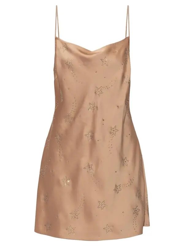 LoveShackFancy Kalora Mini Dress - Beige