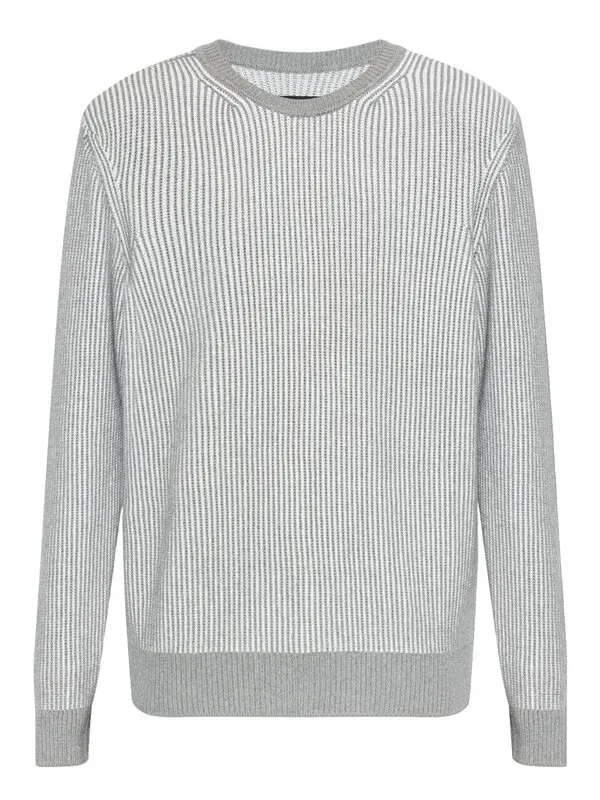 Rag & Bone Crew Neck Cotton Sweater - Grey