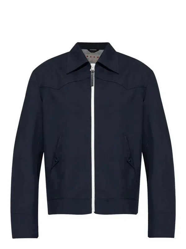 Marni Wool Jacket - Navy Blue