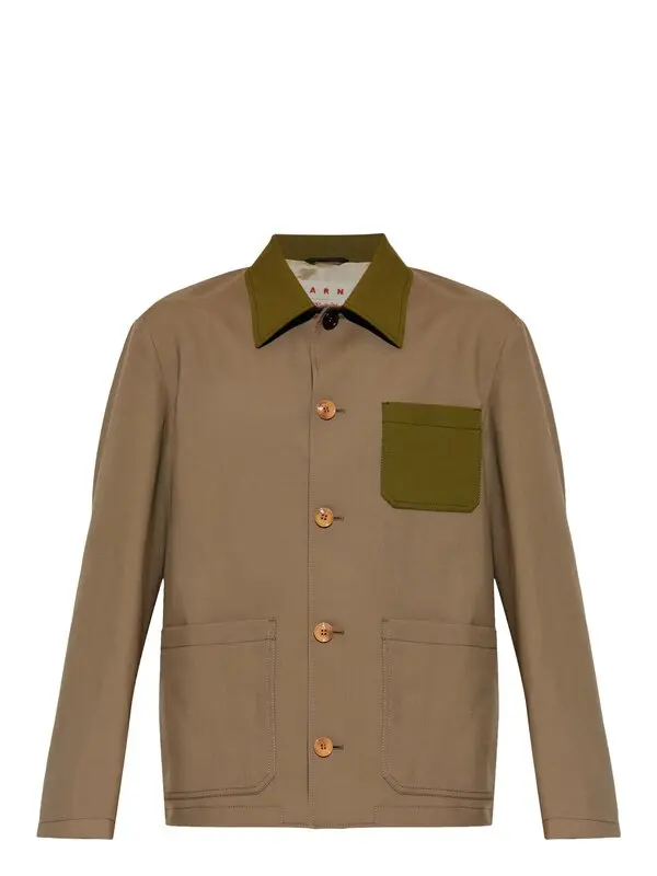 Marni Wool Overshirt - Green