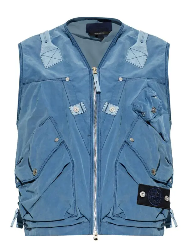 Stone Island Multi-pocket Vest - Blue