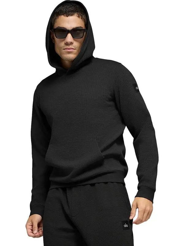 Alo Yoga Waffle Lounge Hoodie - Black