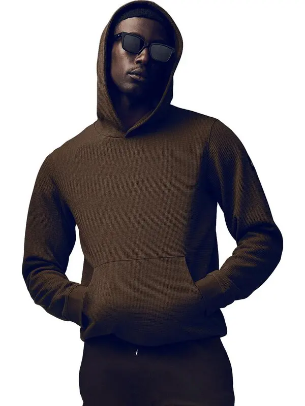 Alo Yoga Waffle Lounge Hoodie - Espresso