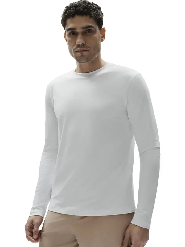 Alo Yoga Conquer Reform Crewneck Long Sleeve Top - White