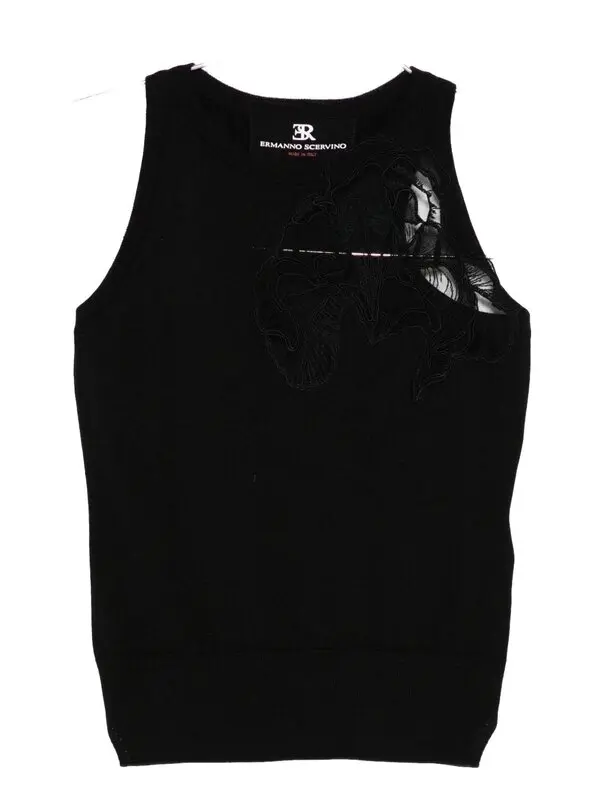 Ermanno Scervino Wool Tank Top - Black