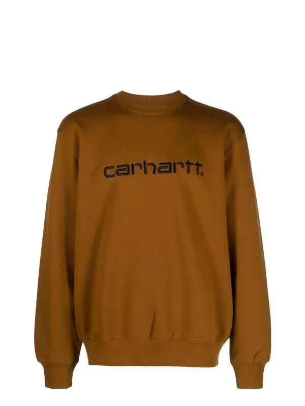 Carhartt Work In Progress Sweatshirt With Logo - Brown