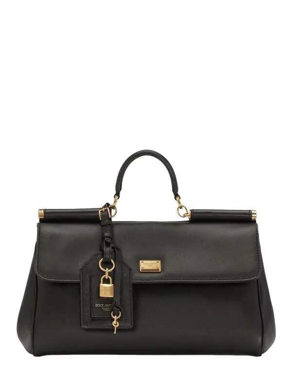 Dolce & Gabbana My Sicily Leather Handbag - Black