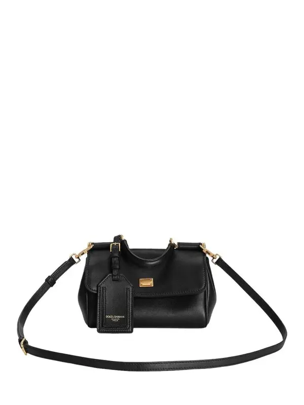 Dolce & Gabbana My Sicily Leather Handbag - Black