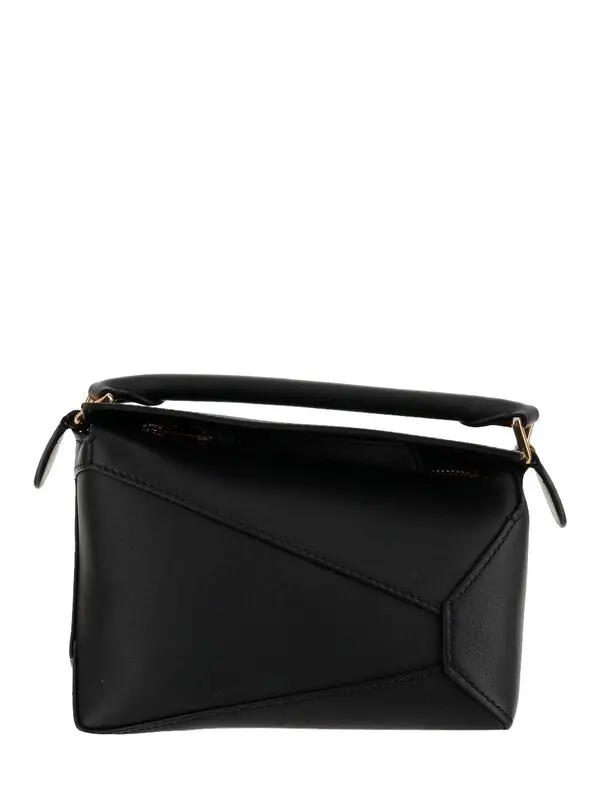 Loewe Puzzle Edge Mini Leather Handbag - Black