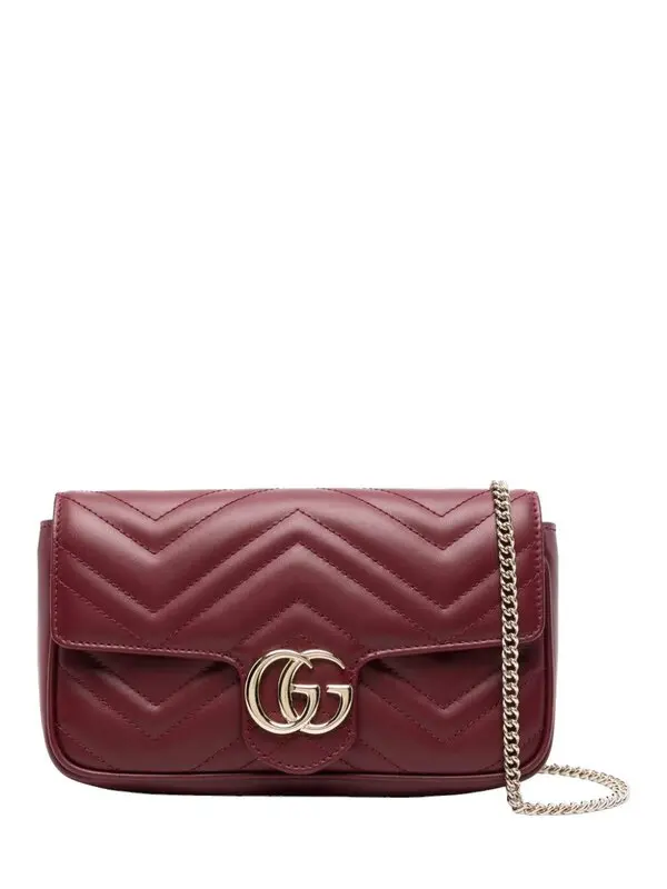 Gucci Gg Marmont Leather Mini Bag - Red