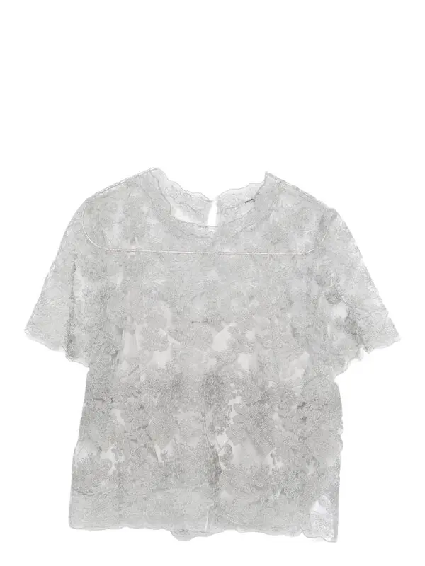 Ermanno Scervino Lace T-shirt - Sky Blue