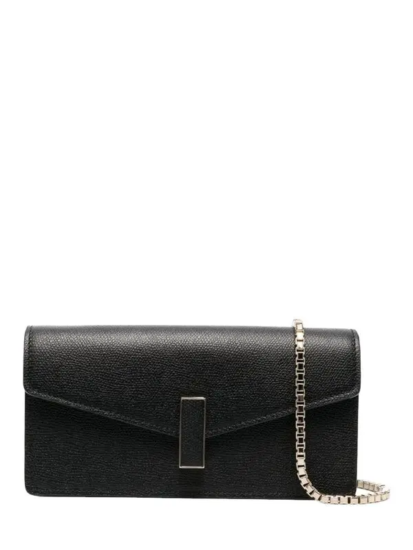 VALEXTRA Iside Leather Clutch - Black