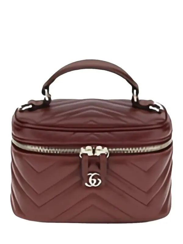 Gucci Gg Marmont Leather Vanity Case - Red