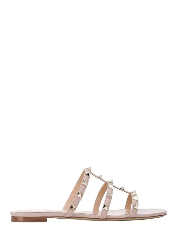 Valentino Garavani Rockstud Leather Sandals - Pink