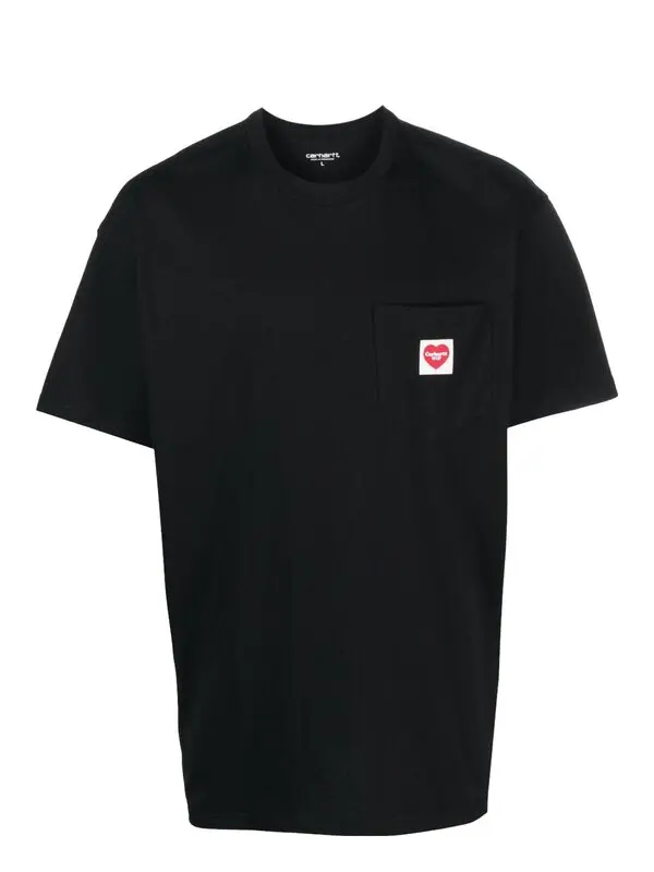Carhartt Work In Progress Short-sleeve Logo T-shirt - Black