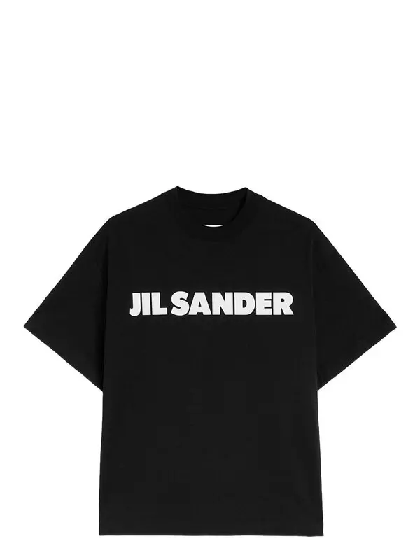 JIL SANDER Logo Cotton T-shirt - Black