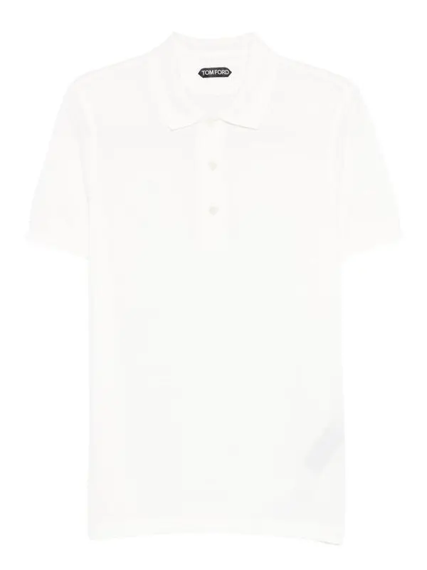 TOM FORD Cotton Blend Polo Shirt - White