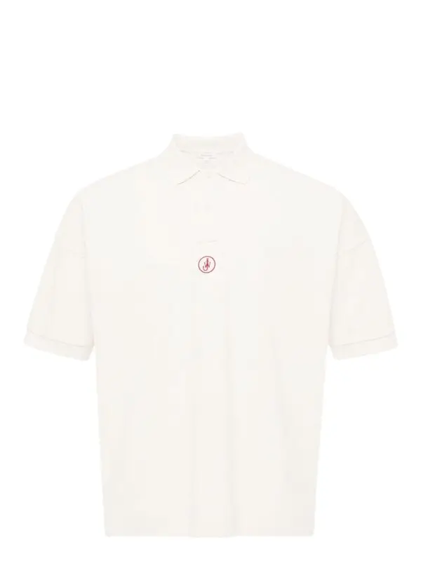 JW Anderson Short-sleeve Polo Shirt With Logo - White