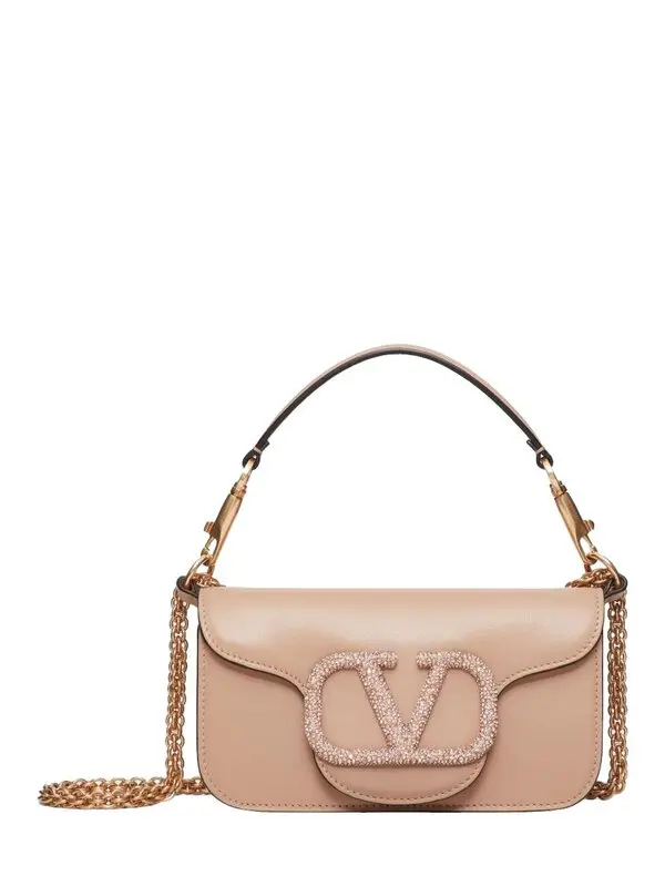 Valentino Garavani Locò Small Leather Shoulder Bag - Pink