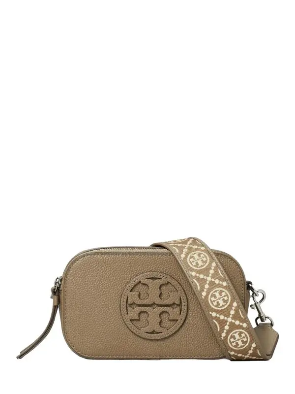 Tory Burch Miller Mini Leather Crossbody Bag - Grey