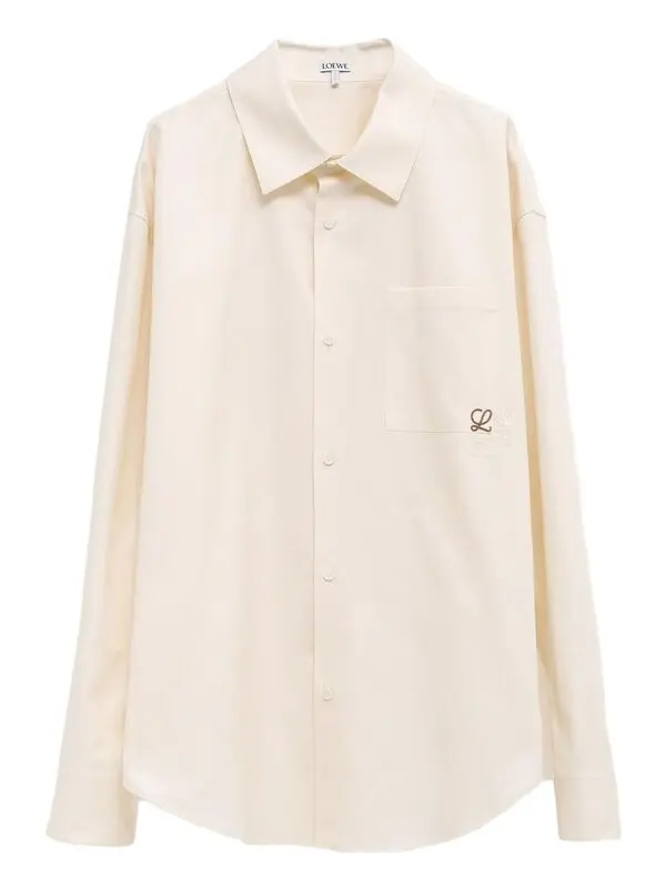 Loewe Anagram Cotton Shirt - Beige