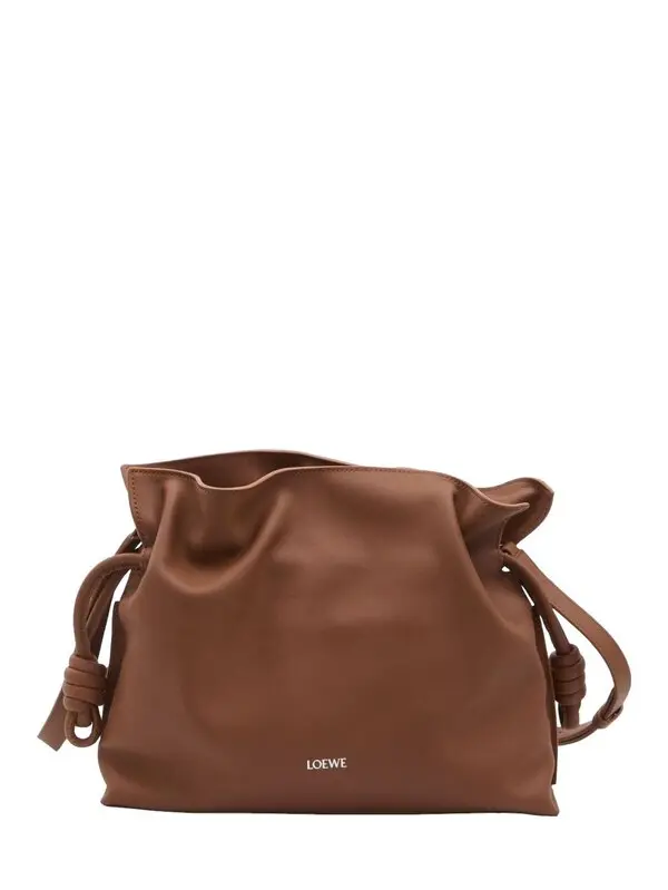 Loewe Flamenco Medium Leather Clutch - Brown