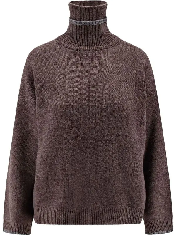 Brunello Cucinelli Cashmere Turtleneck Sweater - Brown