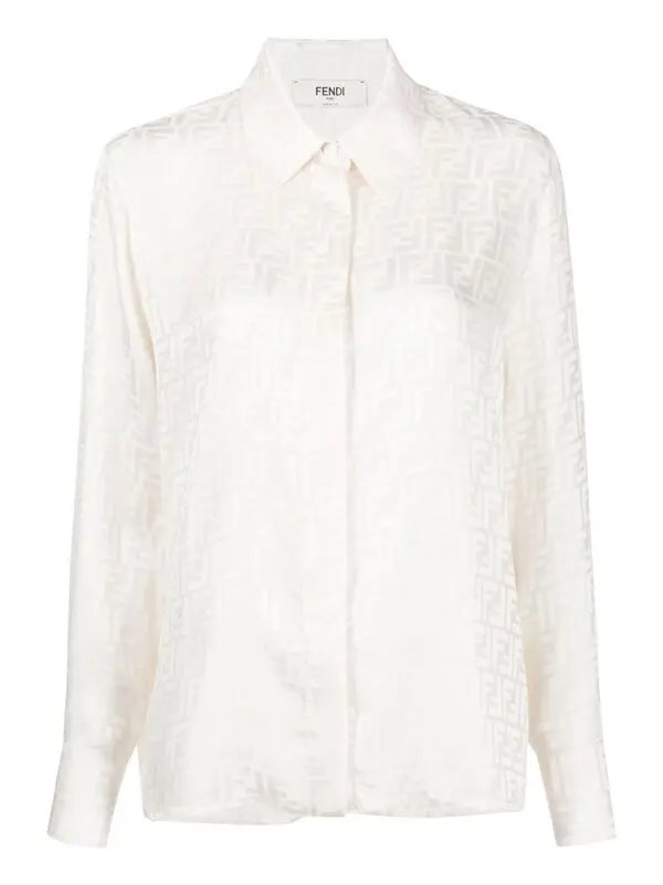Fendi Ff Silk Shirt - White