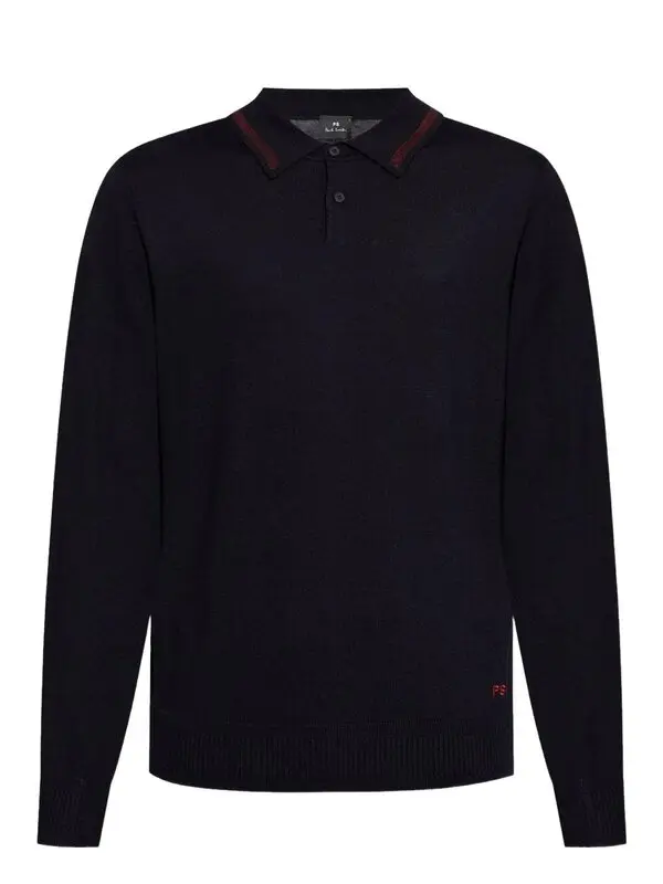 Paul Smith Wool Polo Shirt - Blue