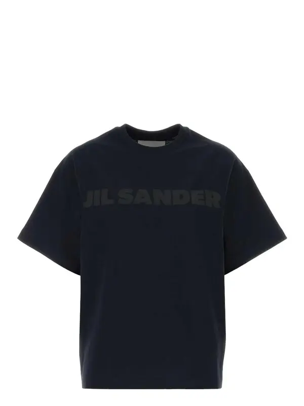 JIL SANDER Logo Cotton T-shirt - Blue