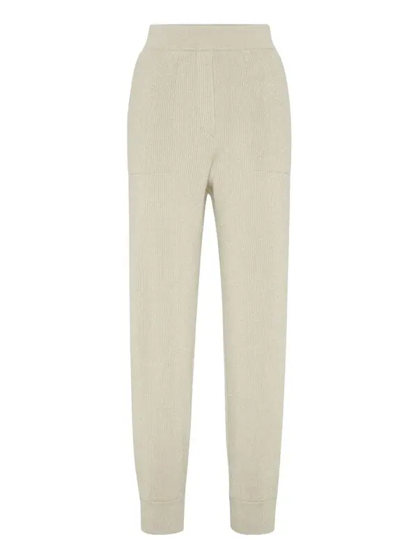 Brunello Cucinelli Cashmere Trousers - Beige