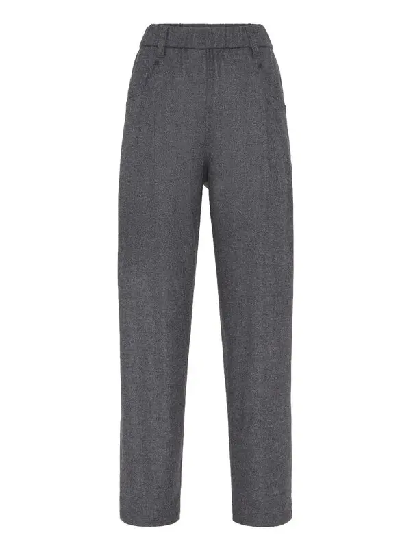 Brunello Cucinelli Wool Trousers - Grey