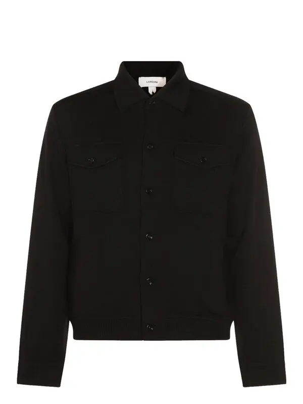 LARDINI Knitted Jacket - Black