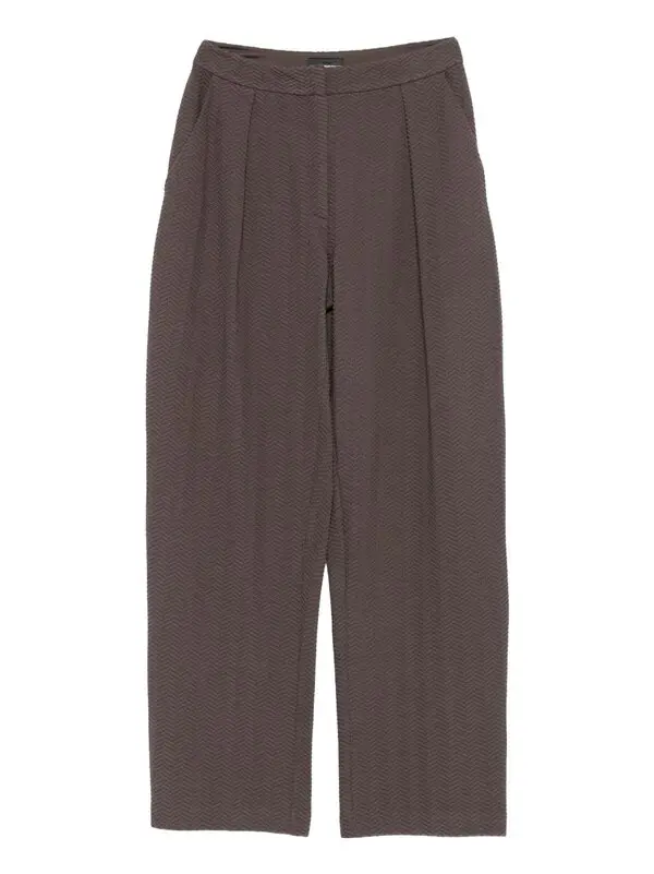 Emporio Armani Cotton Blend Trousers - Grey