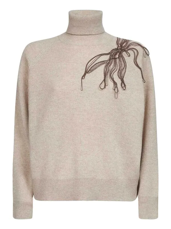 Brunello Cucinelli Cashmere Turtle-neck Jumper - Beige