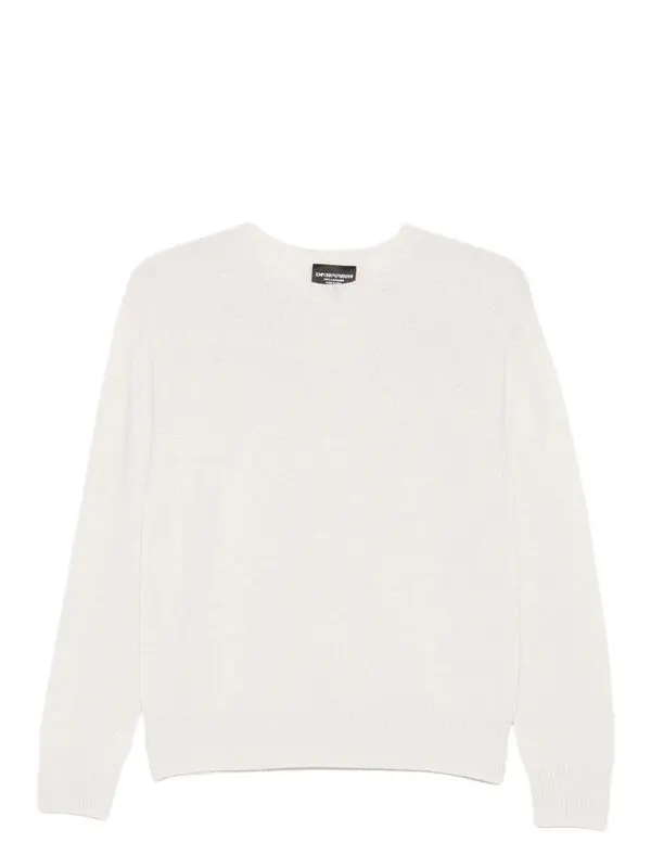 Emporio Armani Cashmere Crewneck Sweater - White