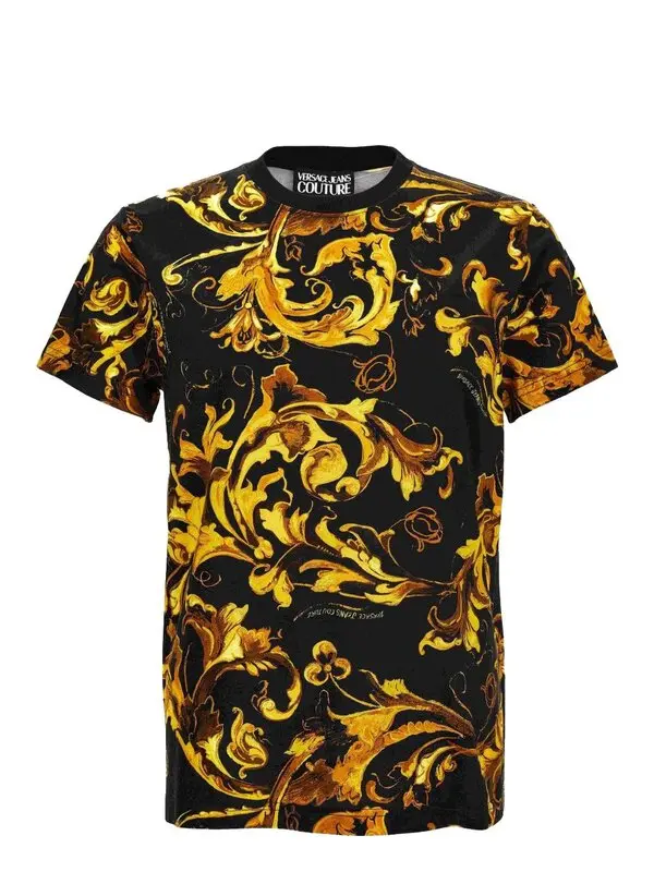 Versace Baroque Printed T-shirt - Black