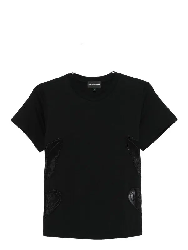 Emporio Armani Logo Cotton T-shirt - Black