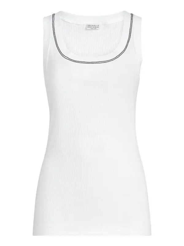 Brunello Cucinelli Cotton Tank Top - White