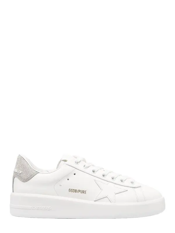 GOLDEN GOOSE Purestar Leather Sneakers - Silver