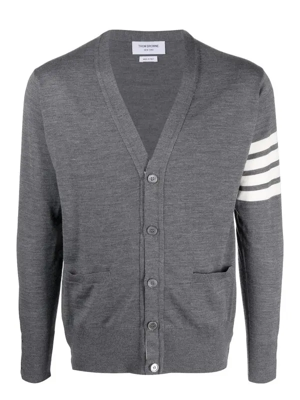 Thom Browne Wool Cardigan - Grey