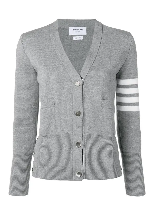 Thom Browne Wool Cardigan - Grey