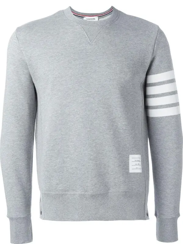 Thom Browne Cotton Crewneck Sweatshirt - Grey
