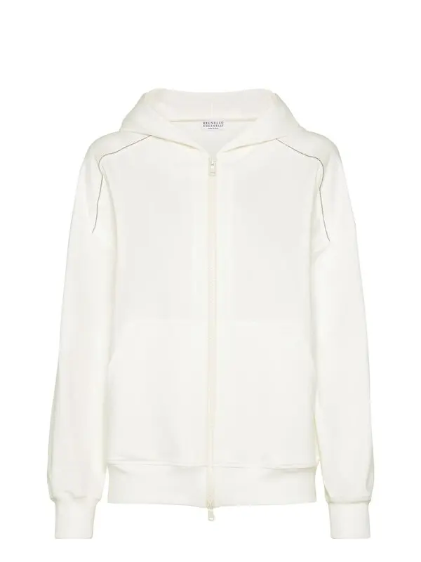 Brunello Cucinelli Cotton Hoodie - White