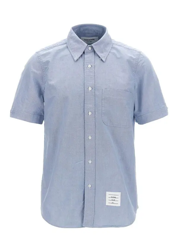 Thom Browne Cotton Shirt - Sky Blue