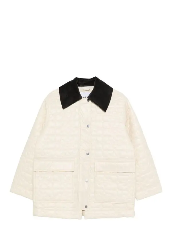 GANNI Quilted Jacket - White
